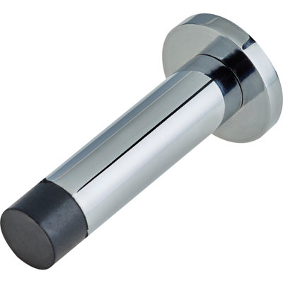 EAI Chrome Door Stop Buffer Wall Skirting Projection Doorstop 70mm ...