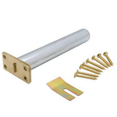 EAI Concealed Chain Door Closer Adjustable Spring Brass Square Forend