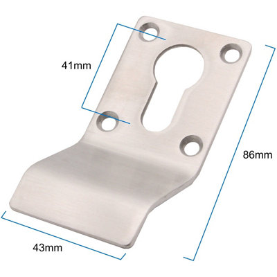 EAI - Cylinder Pull Finger Latch Euro Profile - Satin Stainless Steel ...
