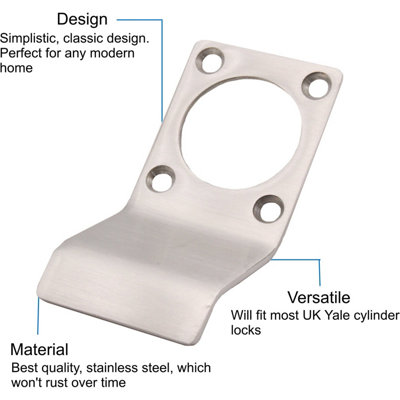 EAI - Cylinder Pull Finger Latch Rim Night Latch Profile - Satin ...