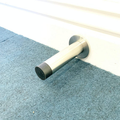 EAI - Door Stop Wall or Skirting Mounted - 78mm Projection - Satin ...