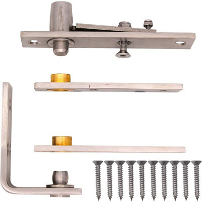 EAI - Double Action Pivot Door Set - 80kg Centre Pivot Hinge - Satin ...