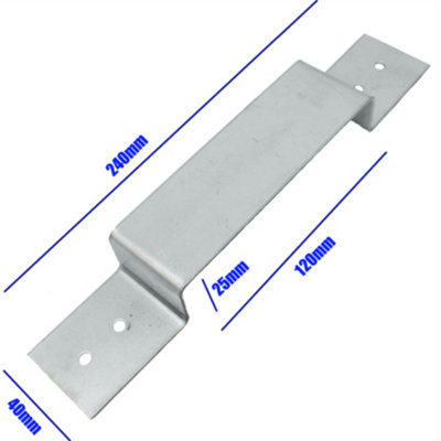 EAI Fence Panel Security Brackets Anti-Rattle Clips Concrete or Wooden 4 Inch x 4 Inch Posts ...