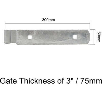 EAI - Field Gate Hinge Set Double Strap Hook to Drive and Bolt Pattern ...