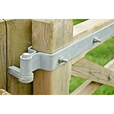 EAI - Field Gate Hinge Set Double Strap Hook to Drive and Bolt Pattern ...