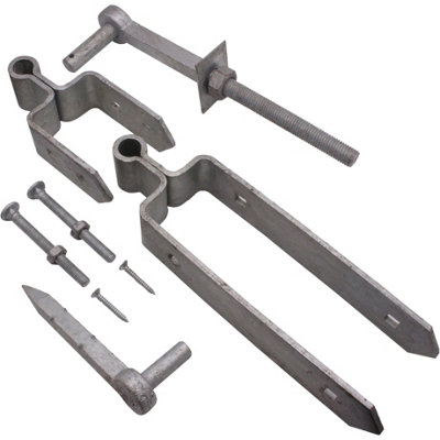 EAI - Field Gate Hinge Set Double Strap Hook to Drive and Bolt Pattern ...
