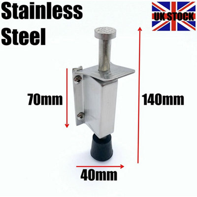 EAI - Foot Operated Door Holder and Stopper - 140mm - Stainless Steel