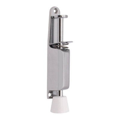 EAI - Foot Operated Door Holder Hold Open Back - 120mm - Polished Chrome