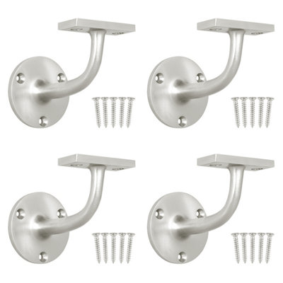 EAI Handrail Bracket Satin Nickel Pack 4 Banister Brackets Stair ...
