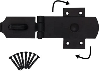 EAI - Hasp & Staple Swivel Pattern Heavy Duty - Black - 210x55mm