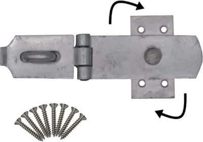 EAI - Hasp & Staple Swivel Pattern Heavy Duty Galvanised 210x55mm