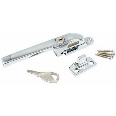 EAI Locking Window Fastener - 142mm - Polished Chrome at B&Q