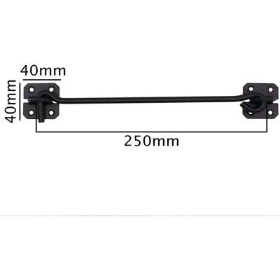 EAI LONG CABIN HOOK STRONG HOLD BACK GATE OR DOOR HOOK WIRE PATTERN ...