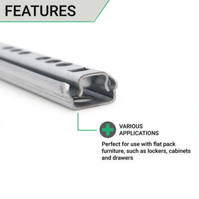 EAI Mini Slide Drawer Runners for Groove 17x10mm 2-Way Runner Smooth ...