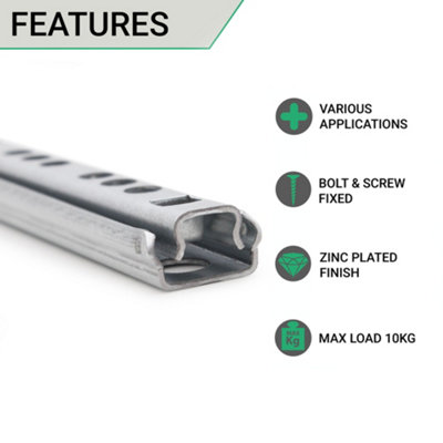 EAI Mini Slide Drawer Runners for Groove 17x10mm 2-Way Runner Smooth ...