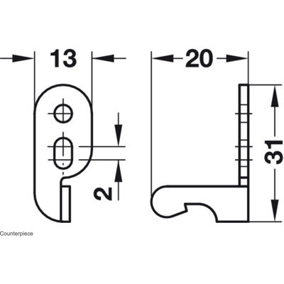 EAI Original Auto Loft Catch Touch / Press to Open - 78 x 36mm - Zinc ...