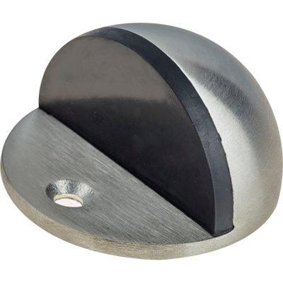 EAI - Oval Floor Mounted Stainless Door Stop - 47mm - Satin Stainless ...