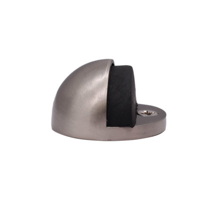 EAI - Oval Floor Mounted Stainless Door Stop - 47mm - Satin Stainless