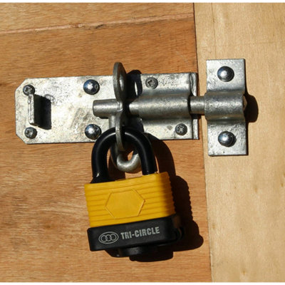 EAI Padlock Bolt Gate Garage Brenton Pattern With Fixings - 100mm 4 ...