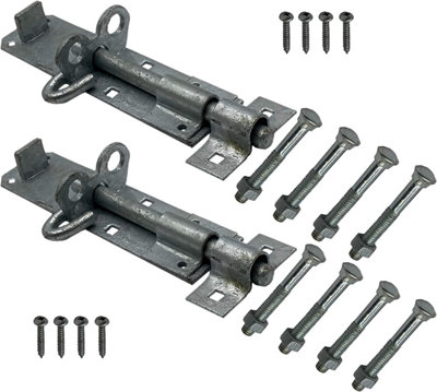 EAI Padlock Bolt Gate Garage Brenton Pattern With Fixings - 150mm 6 ...