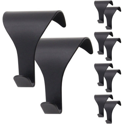 EAI Picture Hooks Moulding Dado Rail Pack of 10 Matt Black 48x32mm Easy ...