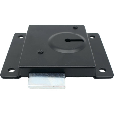 EAI Press Lock +2 Keys +Screws Rim Surface Gate Lock - 100x75mm - Black