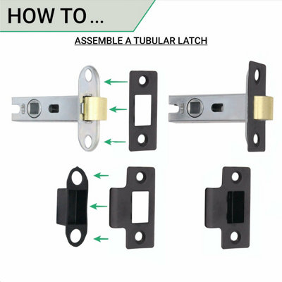 EAI - Sassari Lever on Backplate Latch Kit / Pack- 155 x 41mm - Matt Black