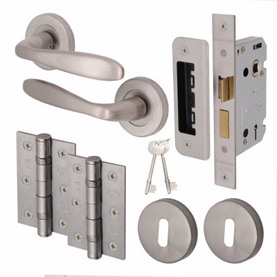 EAI - Sassari Lever on Rose Handle Lock Kit / Pack - 80mm Sash Lock ...