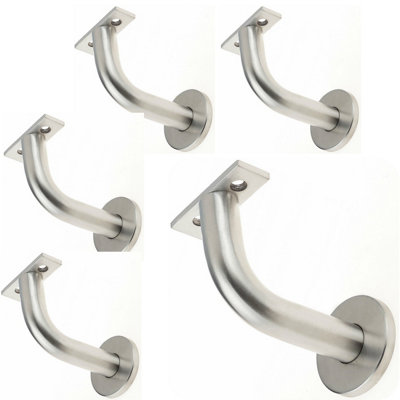 EAI Stainless Handrail Bracket Heavy Duty PAK of 5 - 70mm / 19mm Bar ...
