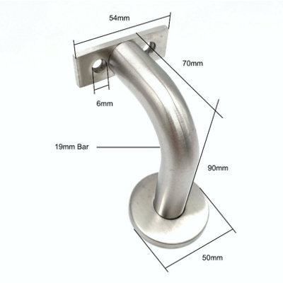 EAI Stainless Handrail Brackets Heavy Duty Banister Brackets Including ...