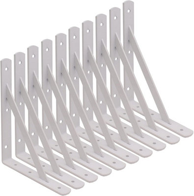 EAI - Strong Arm Shelf Bracket 500x330x30x4mm - White - Pack of 10