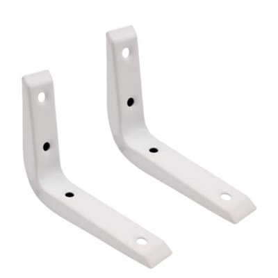 EAI - Strong Shelf Bracket - 100 x 75mm - White - Pair - 2 Brackets