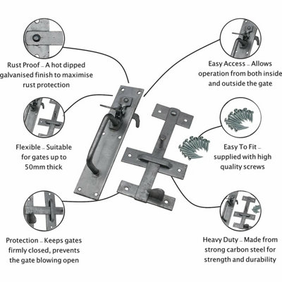 EAI Suffolk Thumb Latch Garden Gate Cottage Catch With Fixings 205 ...