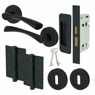 EAI - Swept Lever on Rose Lock Kit / Pack - 80mm Sash Lock & 76mm ...