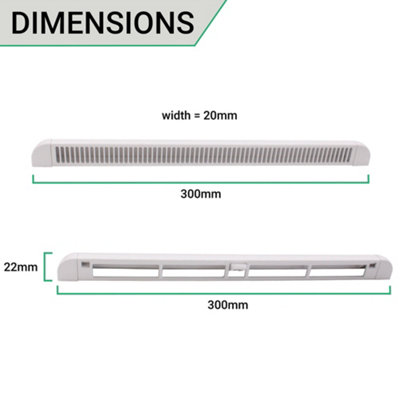 EAI Trickle Window Slot Vent Easy Fitting Inside & Out - 300mm ...
