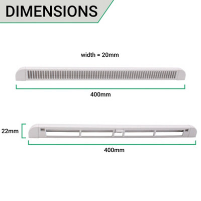 EAI Trickle Window Slot Vent Easy Fitting Inside & Out - 400mm ...