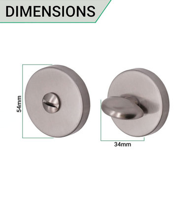 EAI Tubular Bathroom Deadbolt Kit - 76mm Case - 57mm Backset - Satin ...