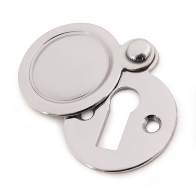 EAI Victorian Keyhole Covered Escutcheon for Front Doors 34mm Polished ...