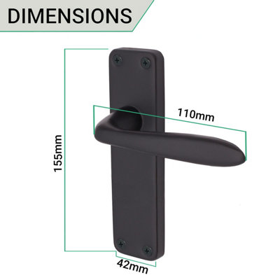 EAI - Victorian Lever Latch Handle for Internal Doors Sassari Pattern ...