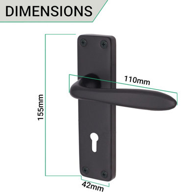 EAI - Victorian Lever Lock Handle for Internal Doors Sassari Pattern ...