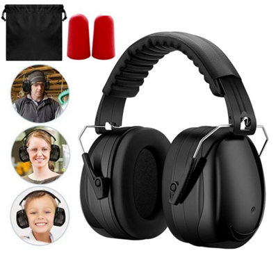 Ear Defenders SNR 34dB Ear Muffs Protectors Hearing Adjustable Adult Kids