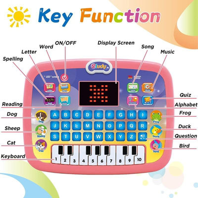 Early Learning Educational Toy Tablet Multi-Function Musical Touch Pad ...