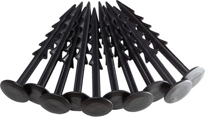 EarlyGrow 15cm Plastic Landscaping Ground Fabric Fixing Peg, Pack of 100