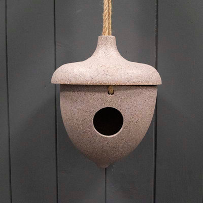 Earthy Sustainable Nut Husks Hanging Bird House | DIY at B&Q