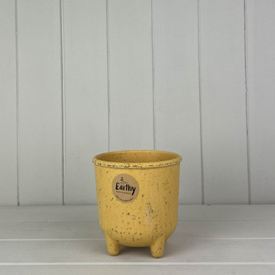 Earthy Sustainable Yellow Coffee Husk Planter