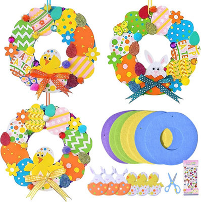 Easter Craft Kids Easter-Decorations - 8Pcs Easter Wreath Kits ...