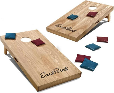 Eastpoint Wooden Heritage Bag Toss Set with 8 Bean Bags Folding Return ...