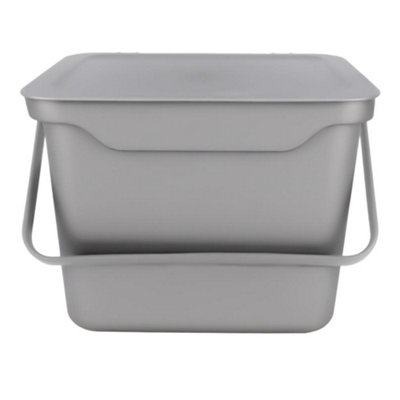 Easy Eco - 5L Kitchen Compost Caddy - Silver/Metallic