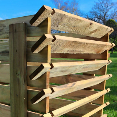 Easy Fill Wooden Compost Bin Composter 1575 Litres by Woven Wood