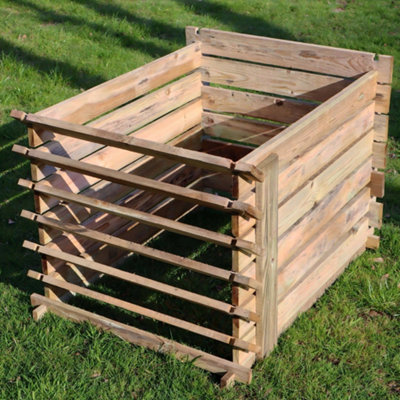 Easy Fill Wooden Compost Bin Composter 449 Litres by Woven Wood™